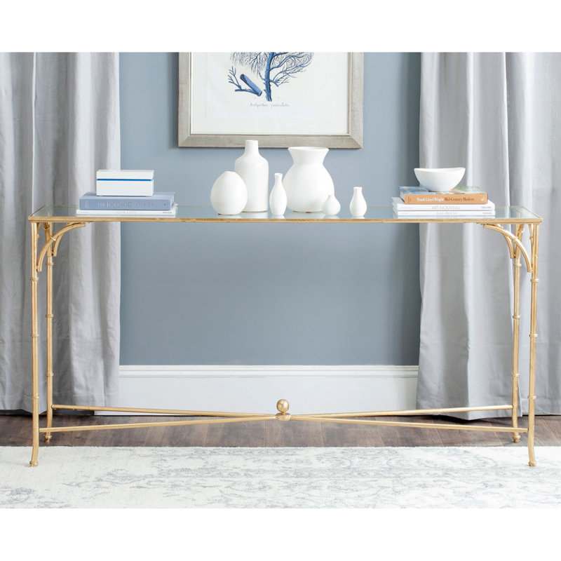 Hailey 63 Glass Top Console Table